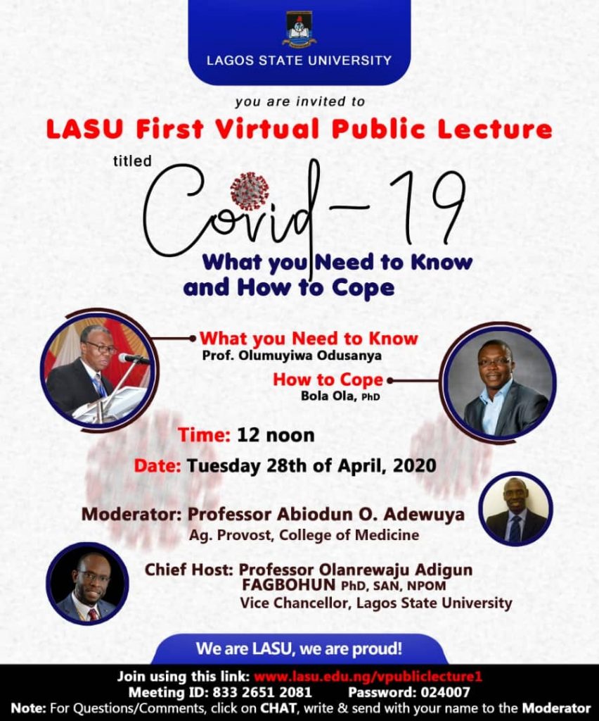 LASU Holds 1st Virtual Public Lecture Today